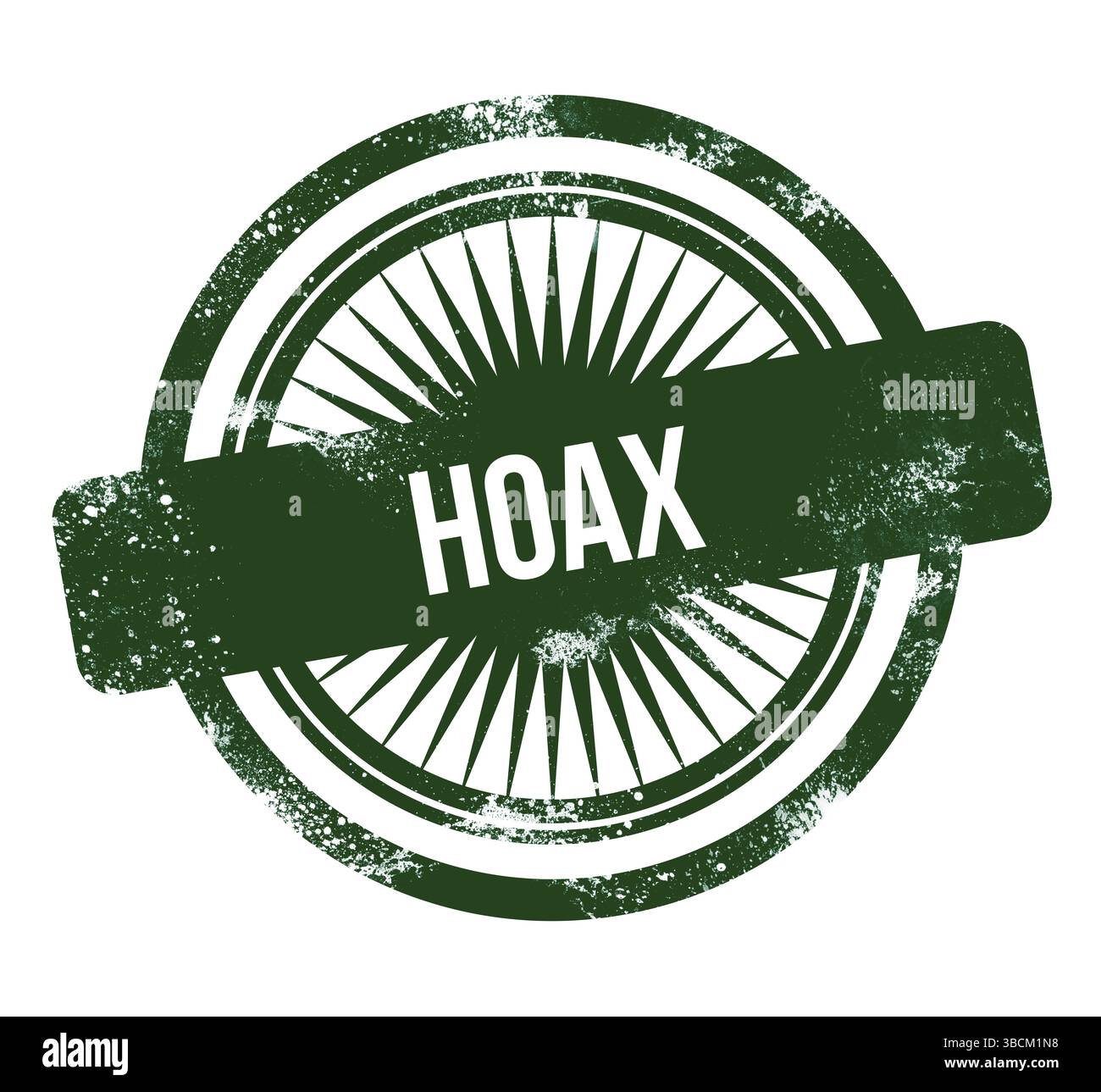 Hoax, green grunge stamp Stock Photo - Alamy