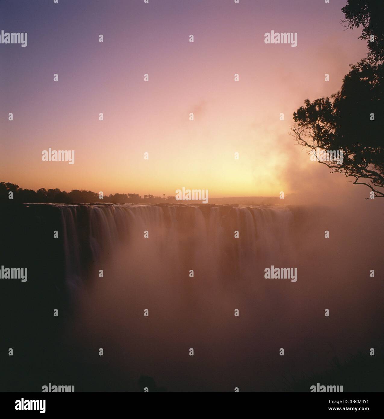 Sunrise at the Victoria Falls, Zimbabwe, sunrise at the Victoria Falls ...