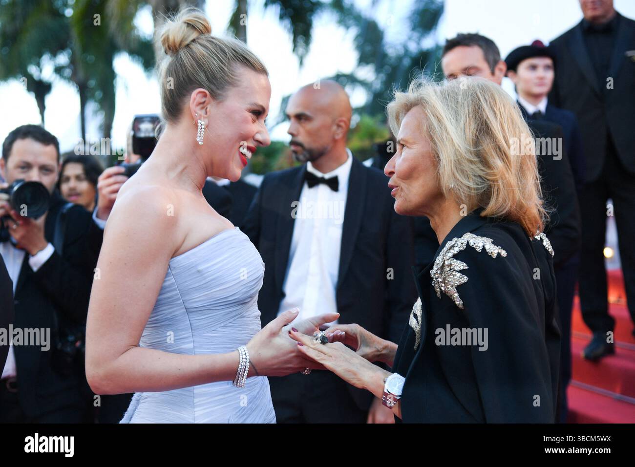 Cannes, France. 20th May, 2025. Scarlett Johansson and Iris Knobloch ...