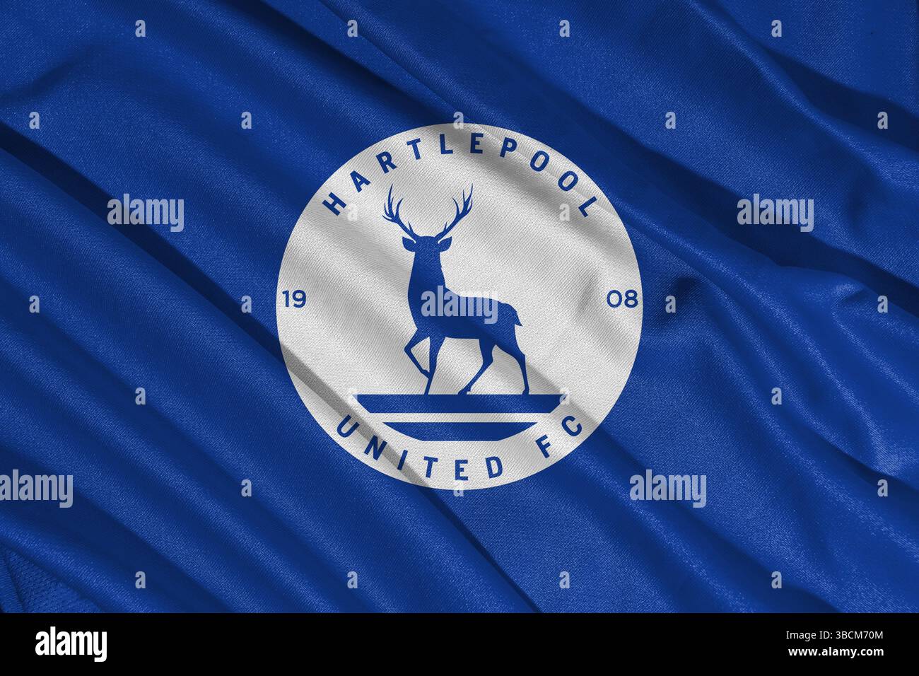 Pringsewu, Lampung; May 21, 2025; Logo Flag Waving Banner of Hartlepool ...