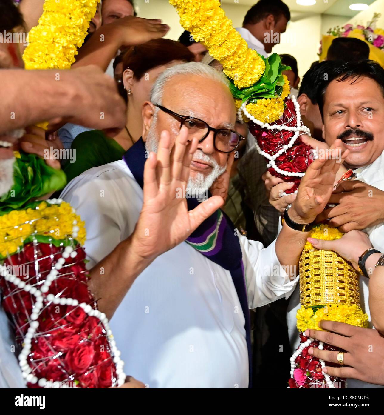 Mumbai, India. 20th May, 2025. MUMBAI, INDIA - MAY 20: NCP leader (Ajit Pawar Faction) Chhagan ...