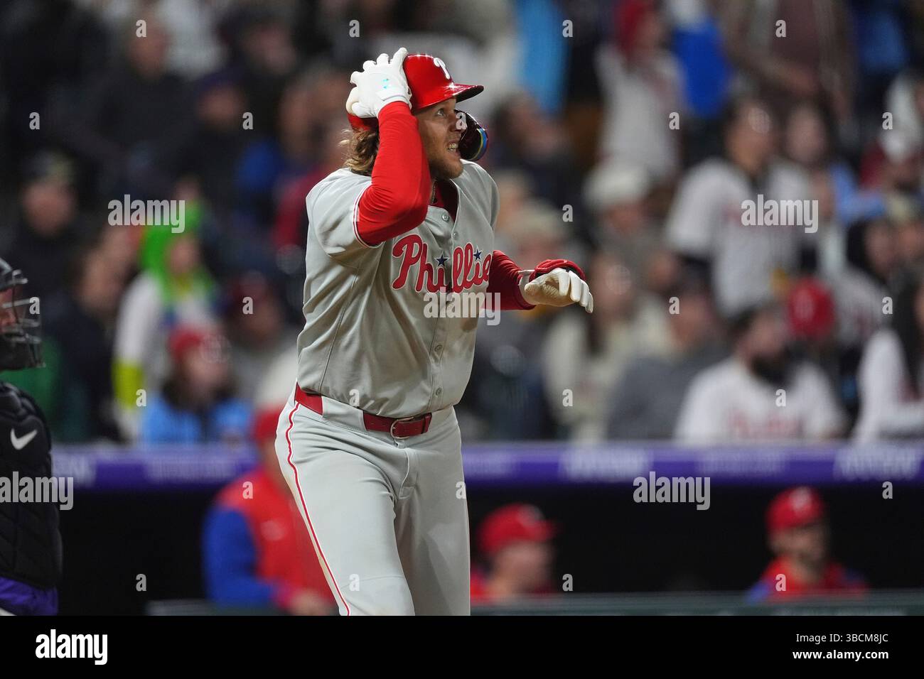 Philadelphia Phillies third baseman Alec Bohm (28) in the eighth inning ...
