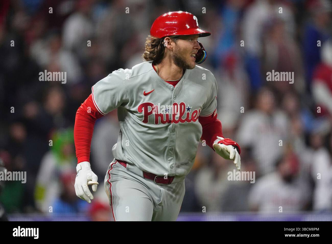 Philadelphia Phillies third baseman Alec Bohm (28) in the eighth inning ...