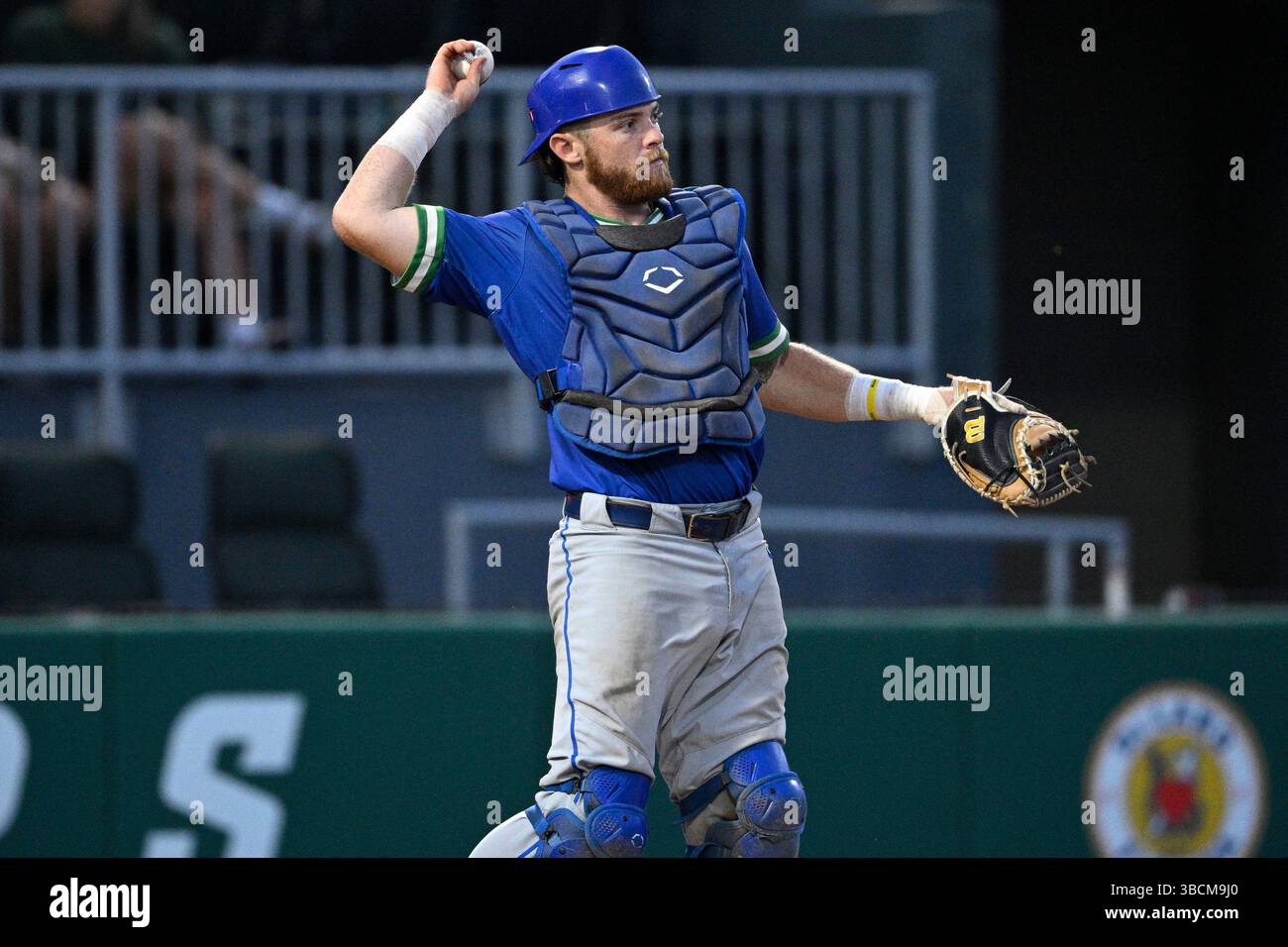 Florida Gulf Coast catcher Mac Moise during an NCAA college baseball ...