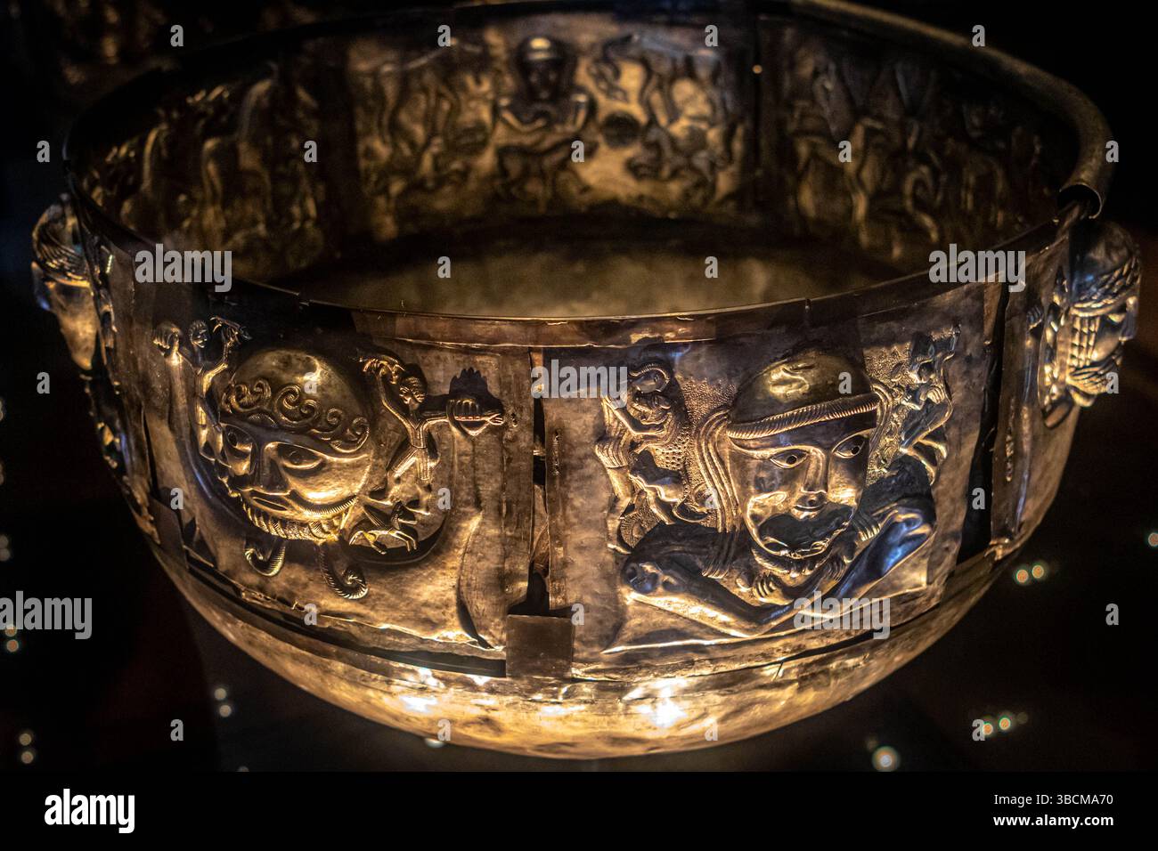 The Gundestrup cauldron is a silver vessel dated from between 200 BC ...