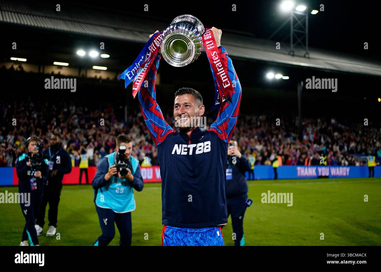 Crystal Palace's Joel Ward with the FA cup after the Premier League ...