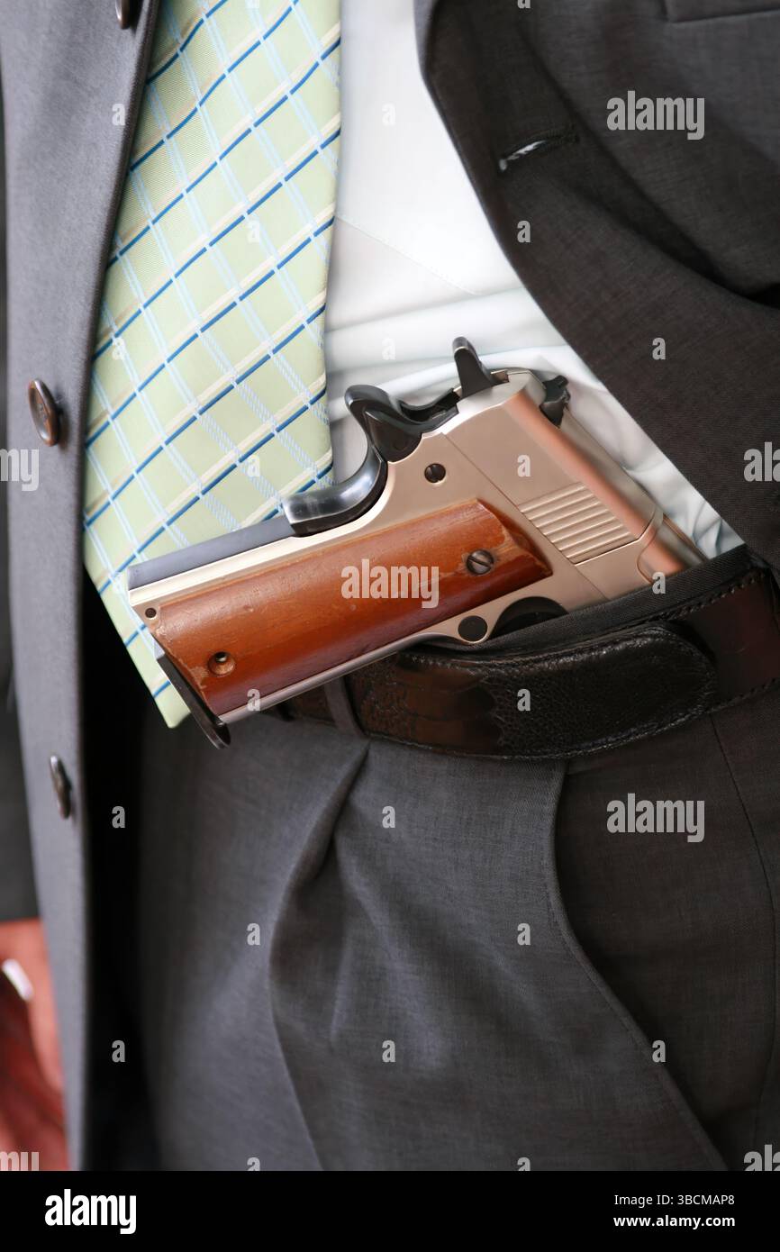 contractor private security guard pistol belt draw holster, bodyguard ...