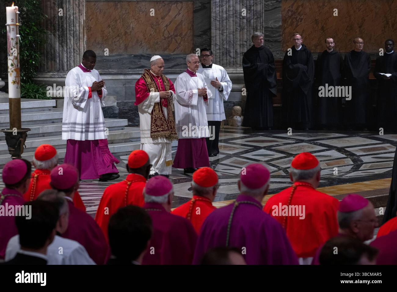 Rome, Italy, 2 0 May 2025. Pope Leo XIV visits the Basilica of St. Paul Outside the Walls in ...