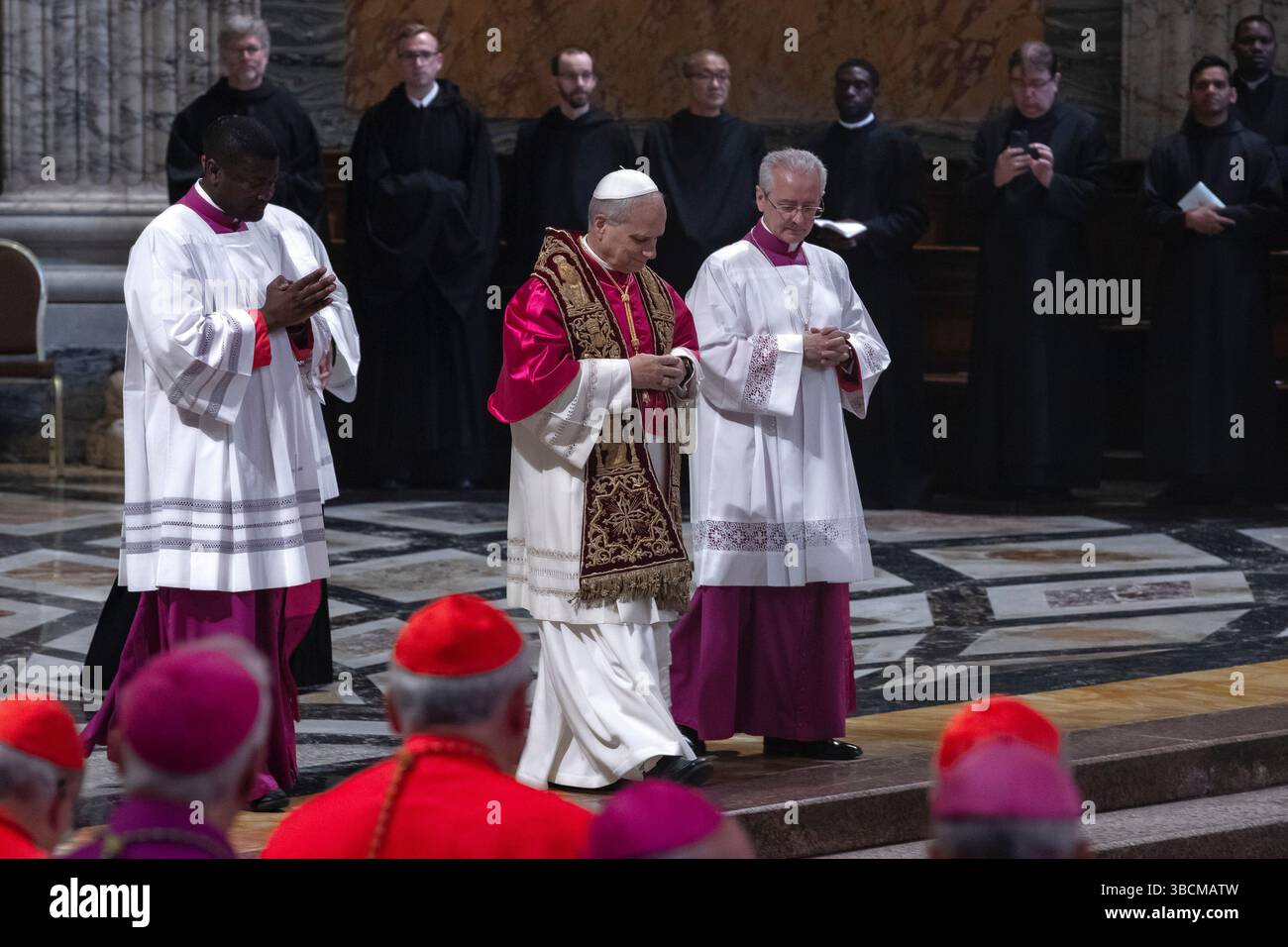 Rome, Italy, 2 0 May 2025. Pope Leo XIV visits the Basilica of St. Paul Outside the Walls in ...