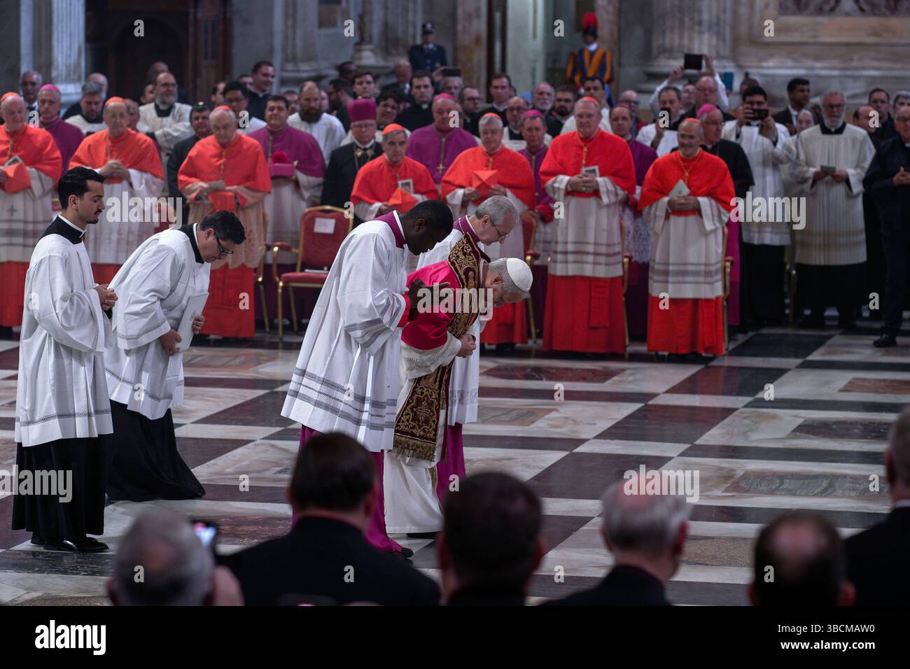 Rome, Italy, 2 0 May 2025. Pope Leo XIV visits the Basilica of St. Paul Outside the Walls in ...