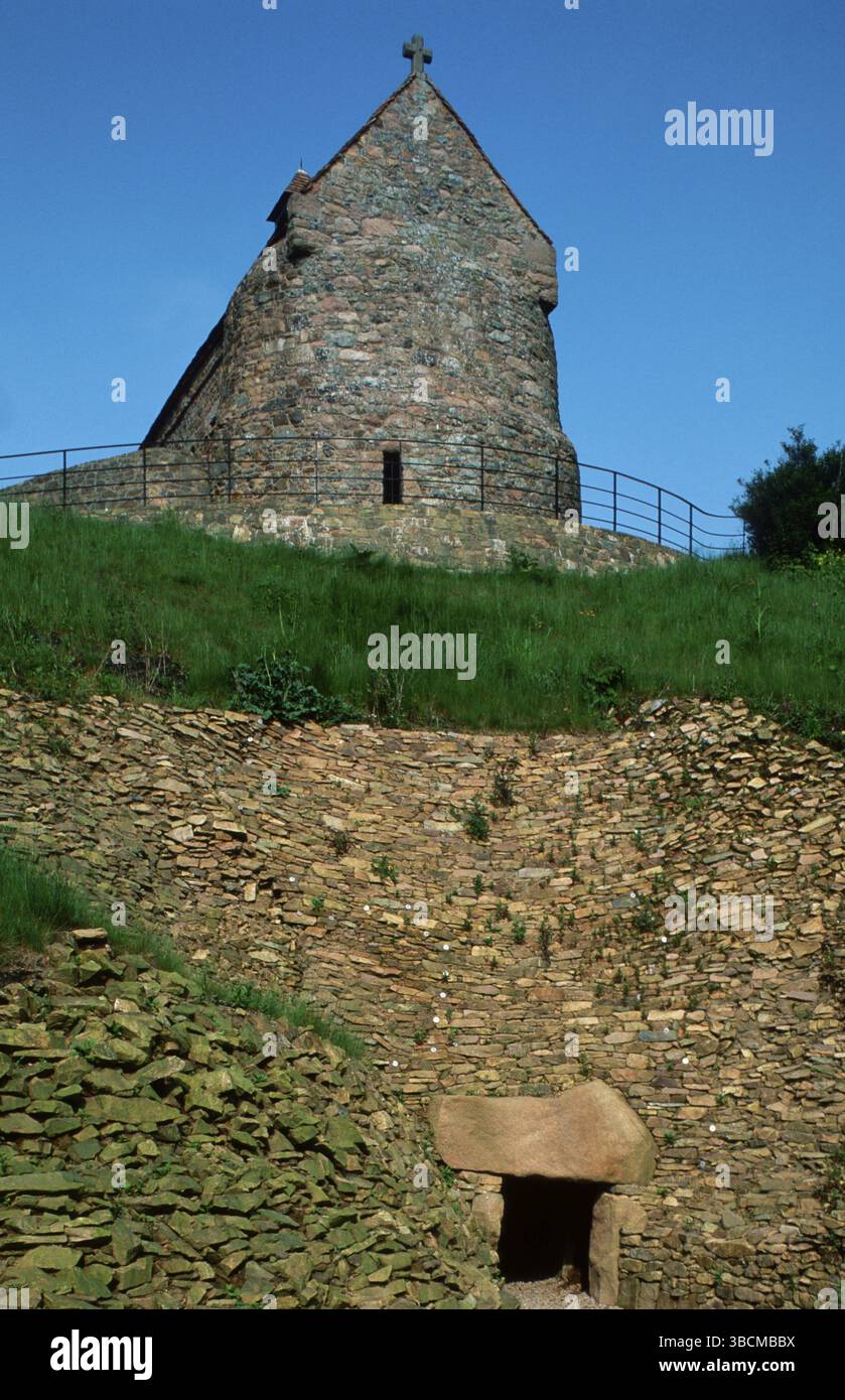 Neolithic burial mound, La Hougue Bie, Jersey, Channel Islands, Great ...