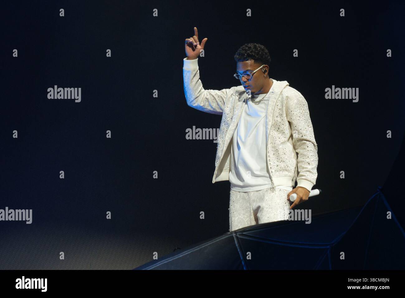 Madrid, Spain. 20th May, 2025. The singer Myke Towers, during his ...