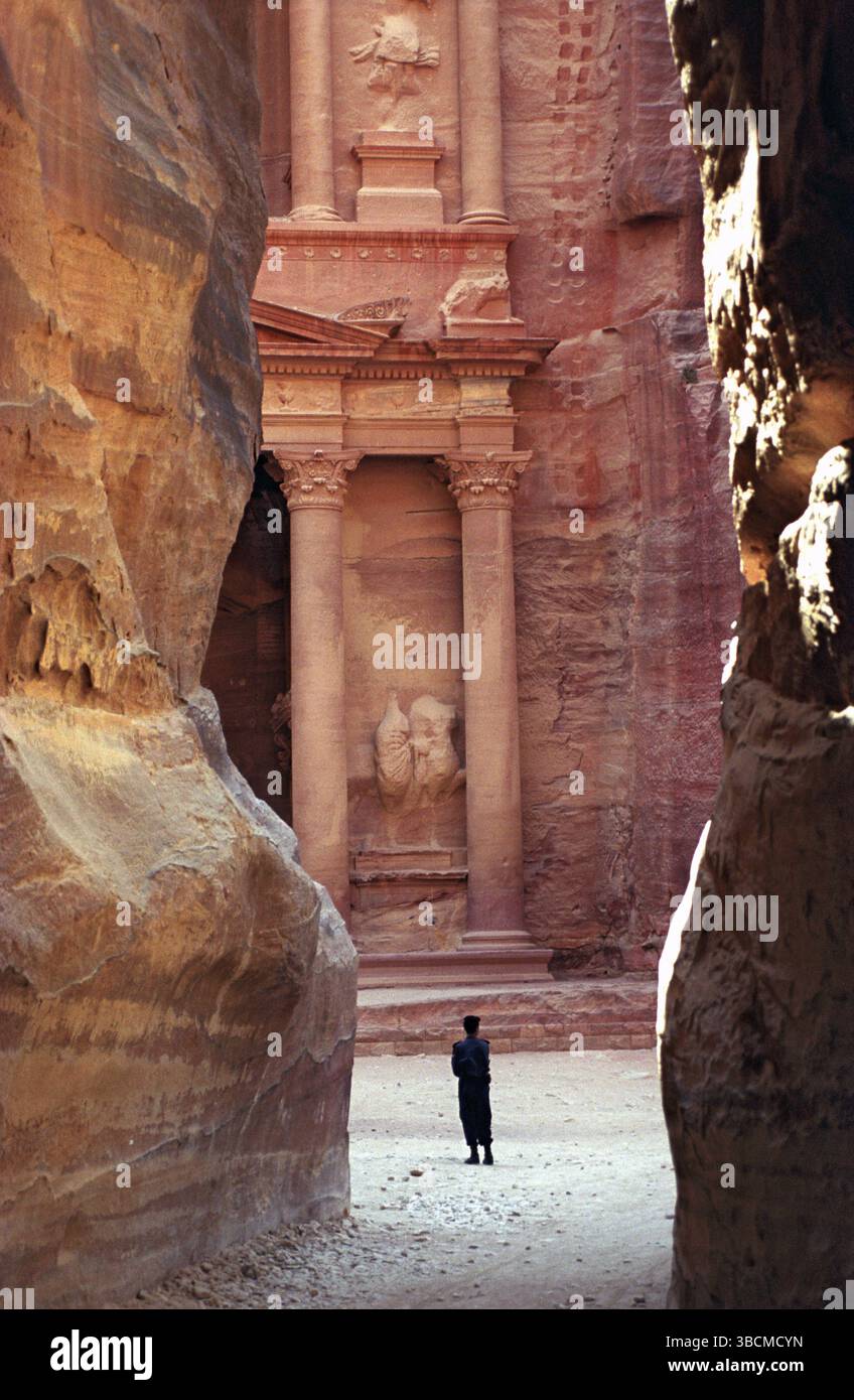 Treasury, Petra, Wadi (Musa), Jordan, Khazne al-Firaun, Asia Stock ...