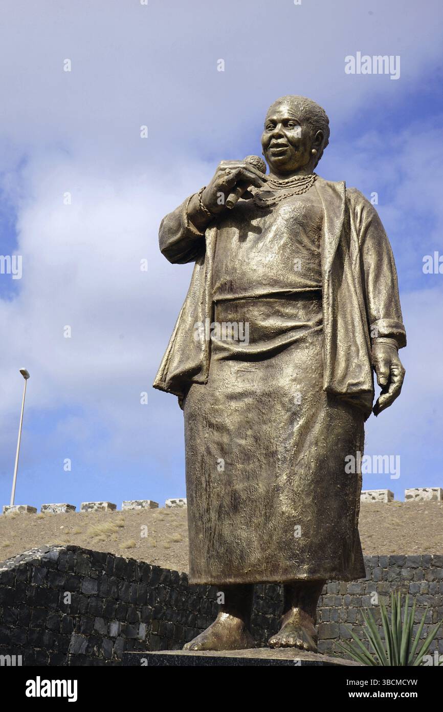 Statue of Cesaria Evora, famous singer, Cesaria Evora Airport ...