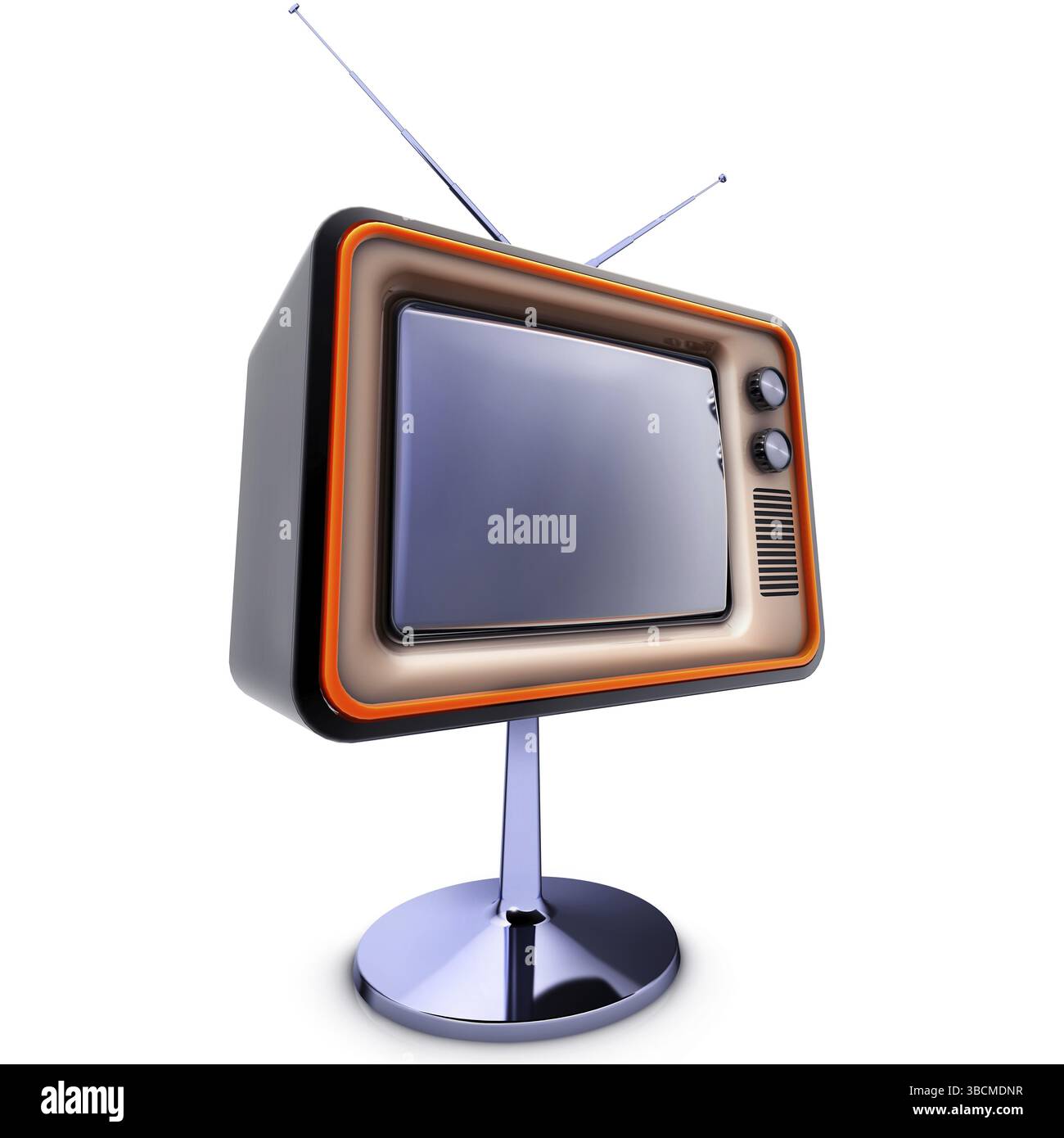 High resolution rendering of a retro TV Stock Photo - Alamy
