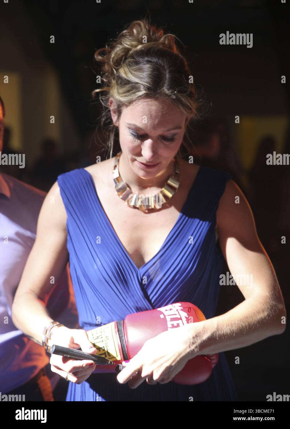 German TV presenter Dr Christine Theiss at the SES Boxing Gala on 26.7. ...