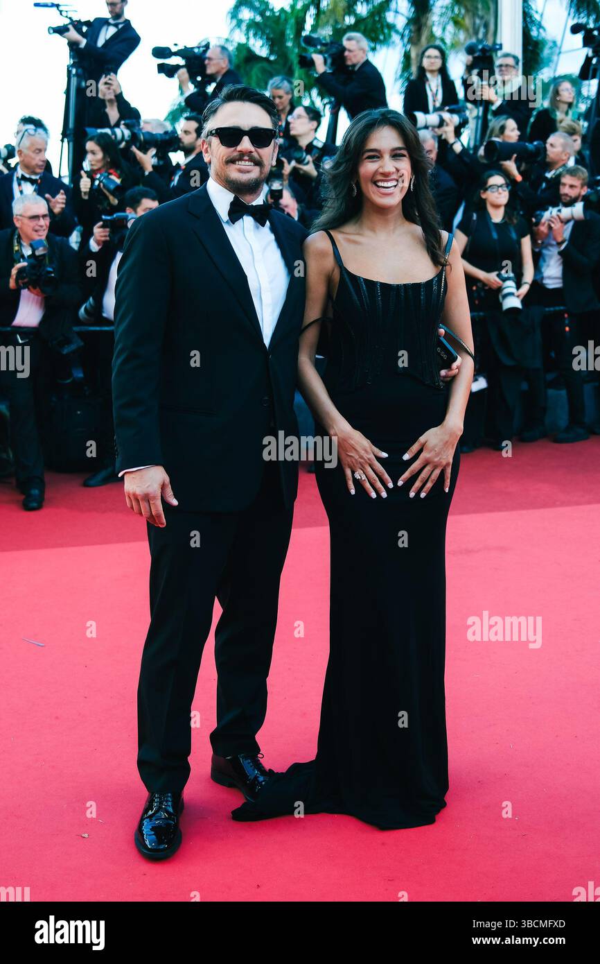 Cannes, France. 20th May, 2025. James Franco and Izabel Pakzad seen on ...