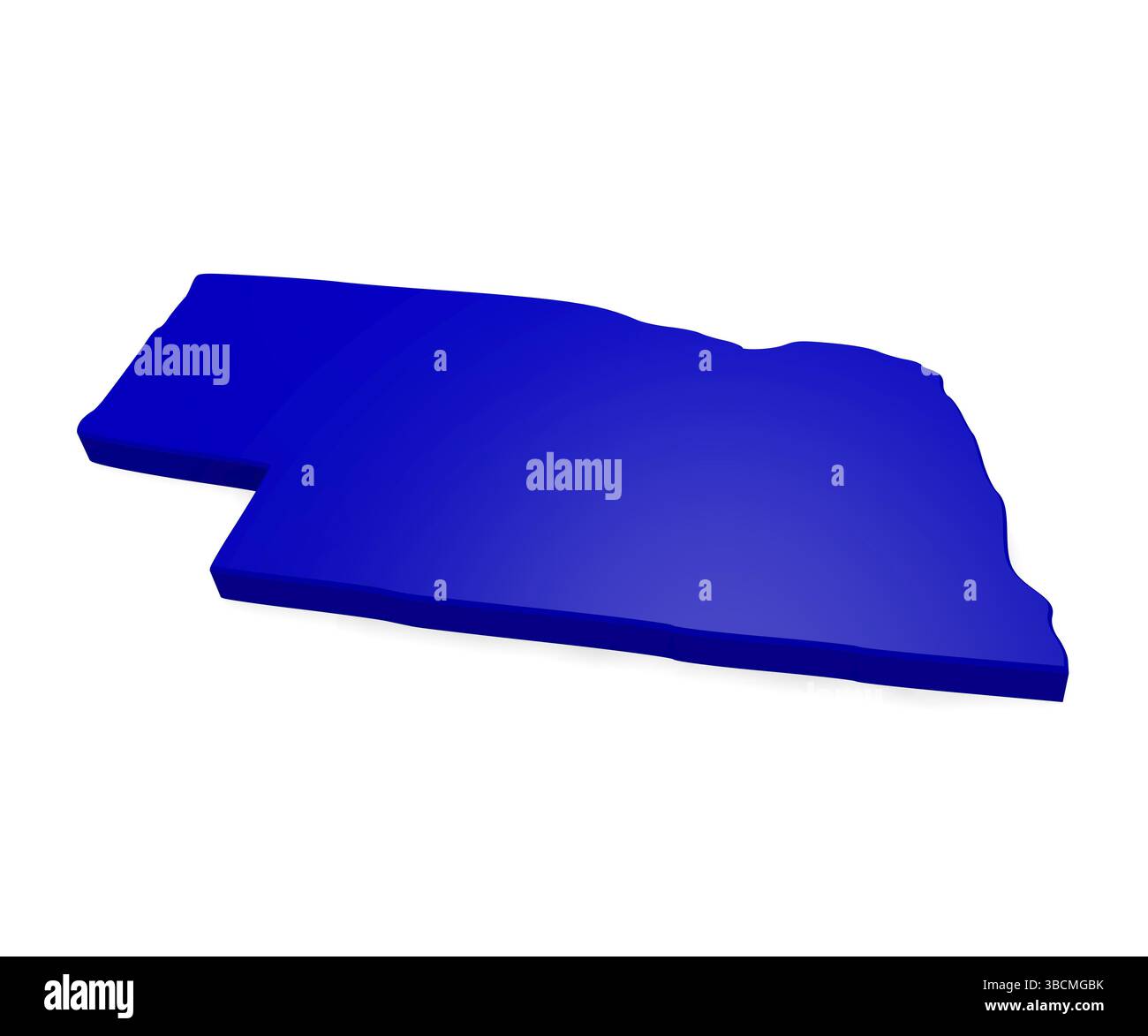 Nebraska relief map Cut Out Stock Images & Pictures - Alamy