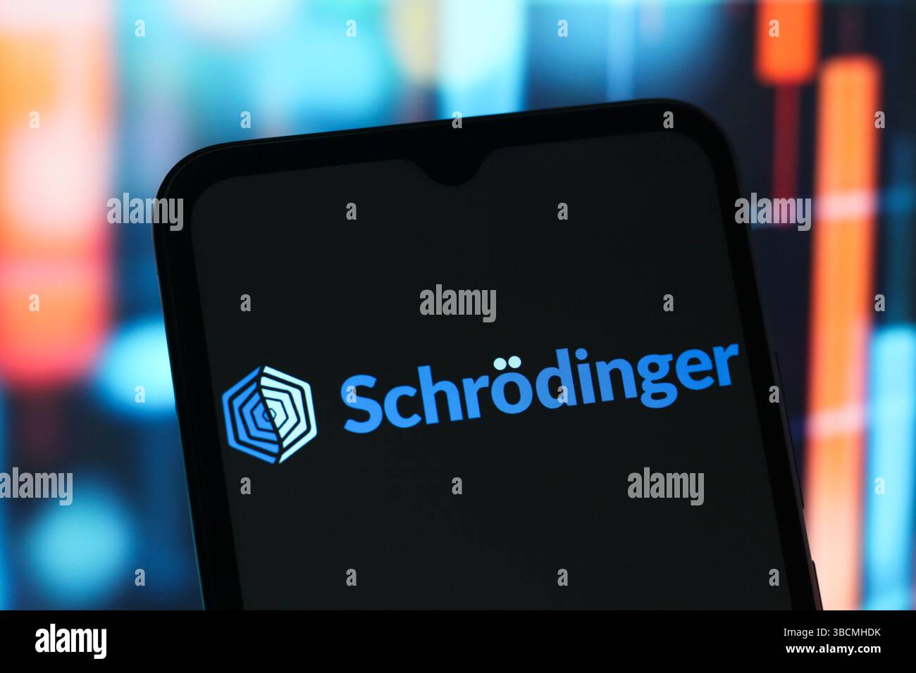 In this photo illustration, the Schrodinger logo is seen displayed on a ...