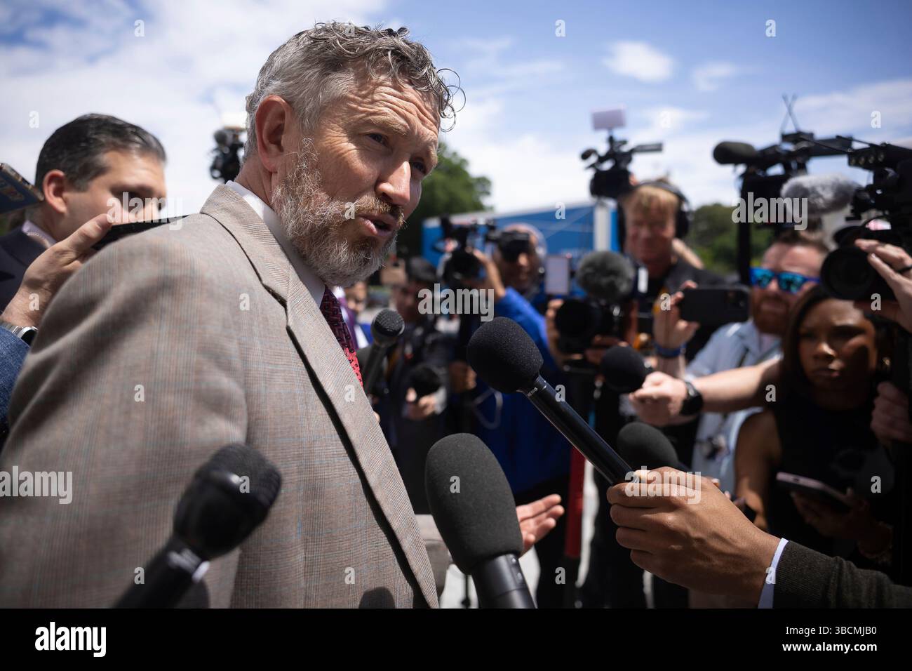 Rep. Thomas Massie (R-Ky.) speaks with reporters outside the U.S ...