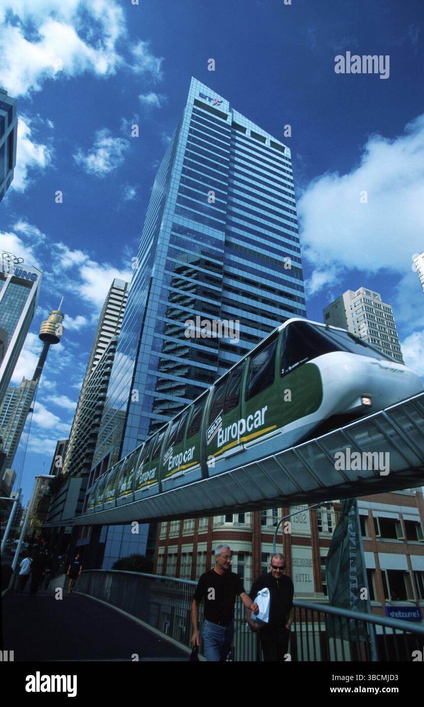 Monorail and tower blocks, Sydney, New South Wales, Australia, monorail ...