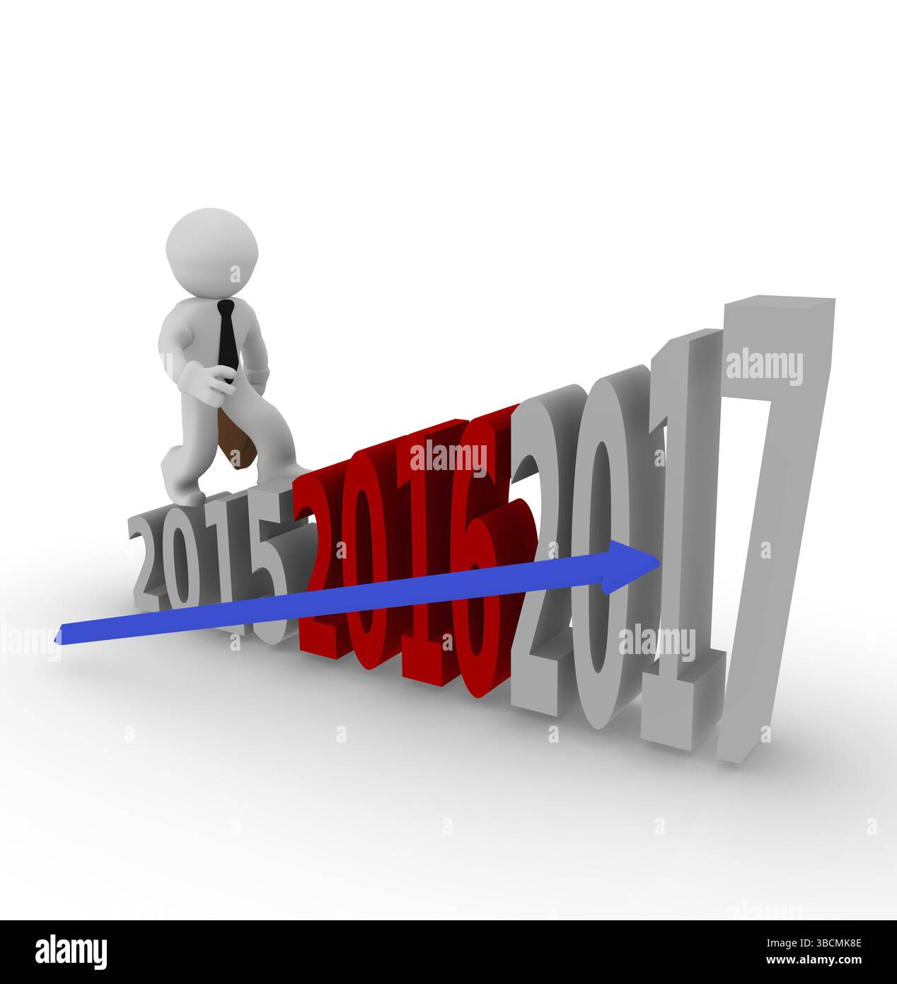 Business man on upswing stairs of years, future concept Stock Photo - Alamy