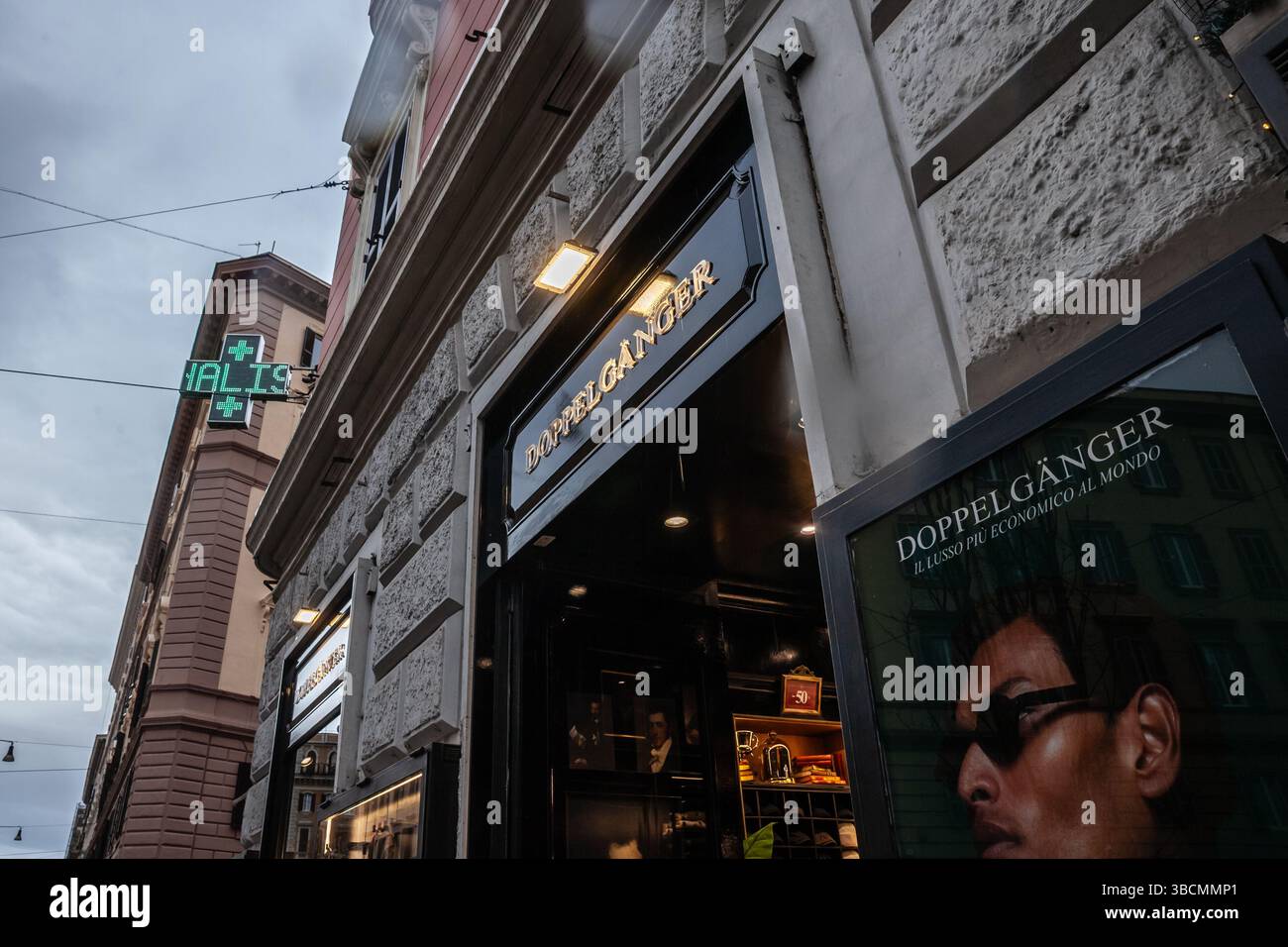 ROME, ITALY - JANUARY 15, 2025: Logo of Doppelganger on their store in ...