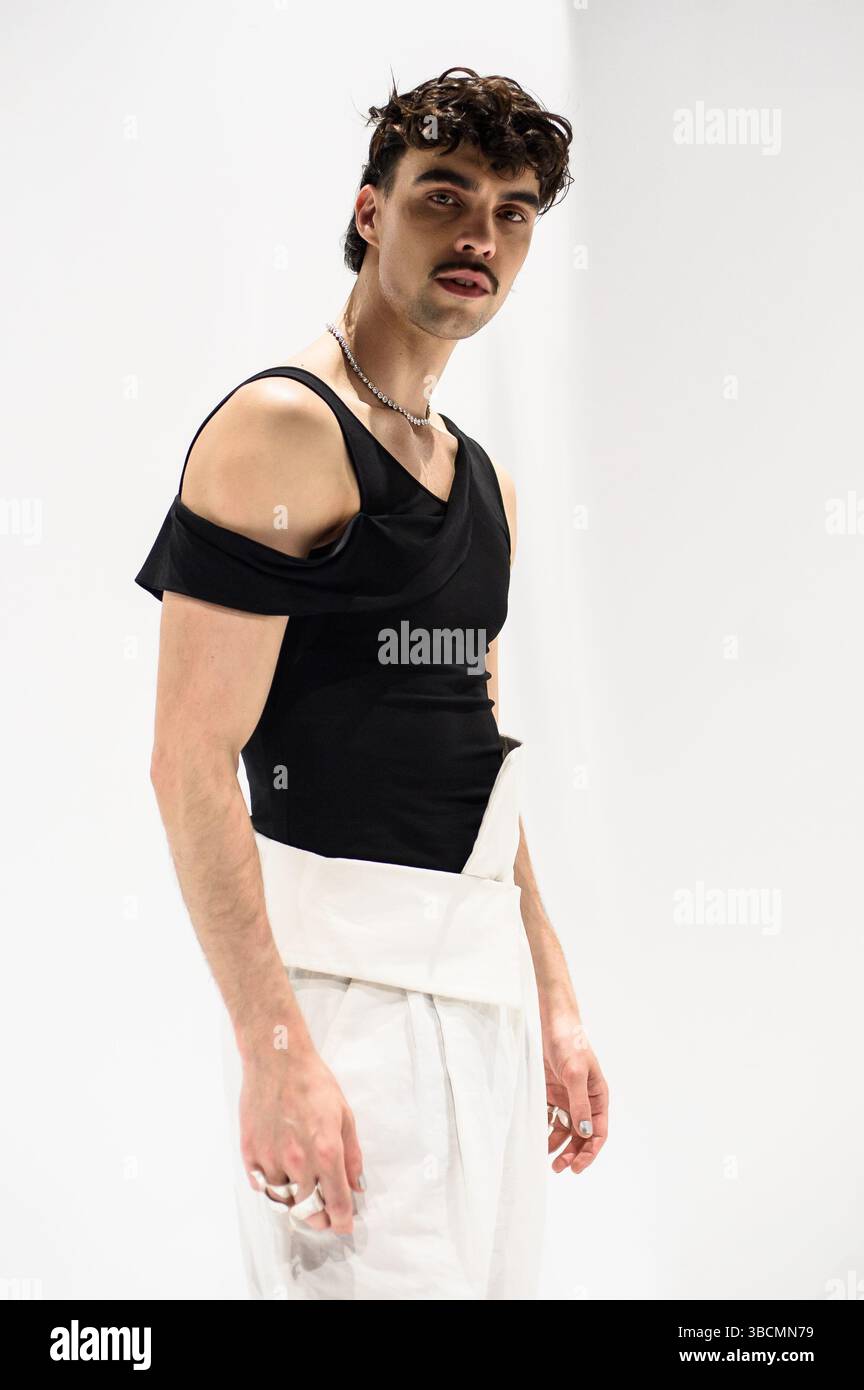 Portrait Session Eurovision 2025 Featuring: Gabry during the promo y evento privado eurovisión ...