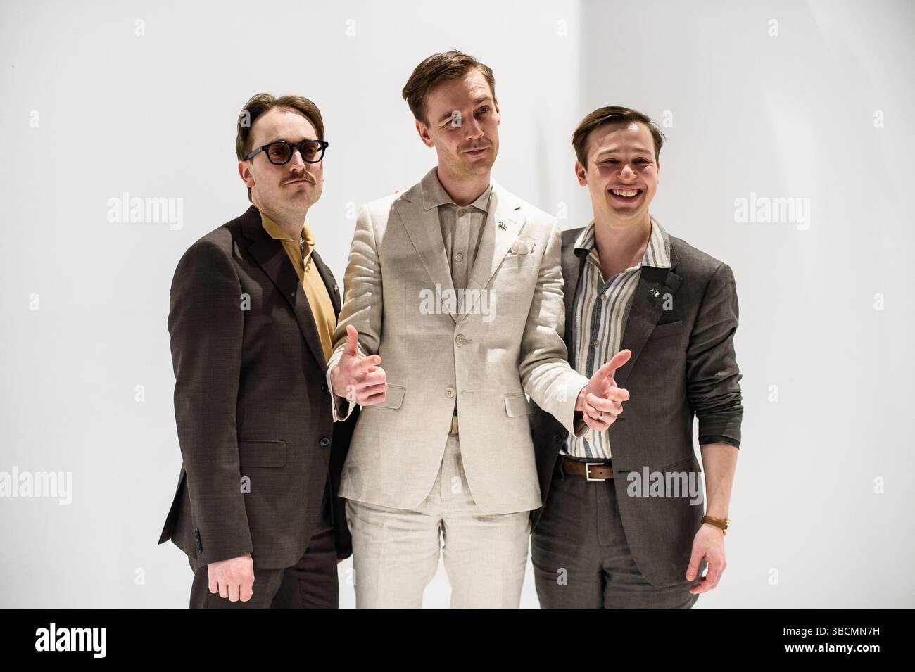 Portrait Session Eurovision 2025 Featuring: KAJ during the promo y evento privado eurovisión ...