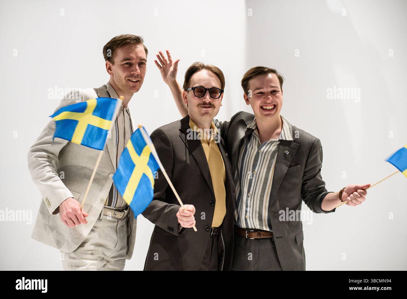 Portrait Session Eurovision 2025 Featuring: KAJ during the promo y evento privado eurovisión ...