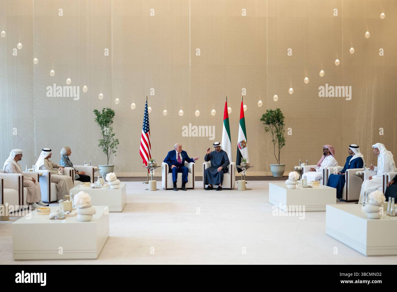 Abu Dhabi, UAE. 15th May, 2025. President Donald Trump meets with UAE ...