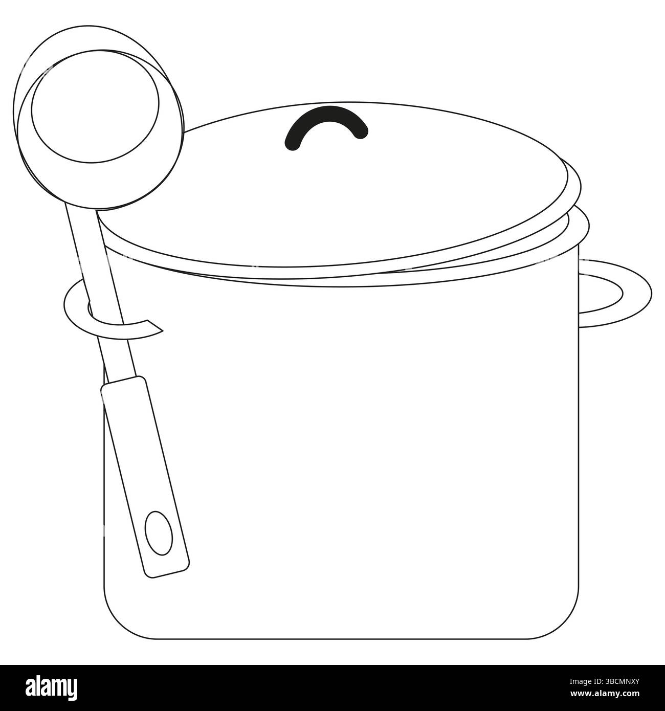 Simple outline metal soup Stock Vector Images - Alamy