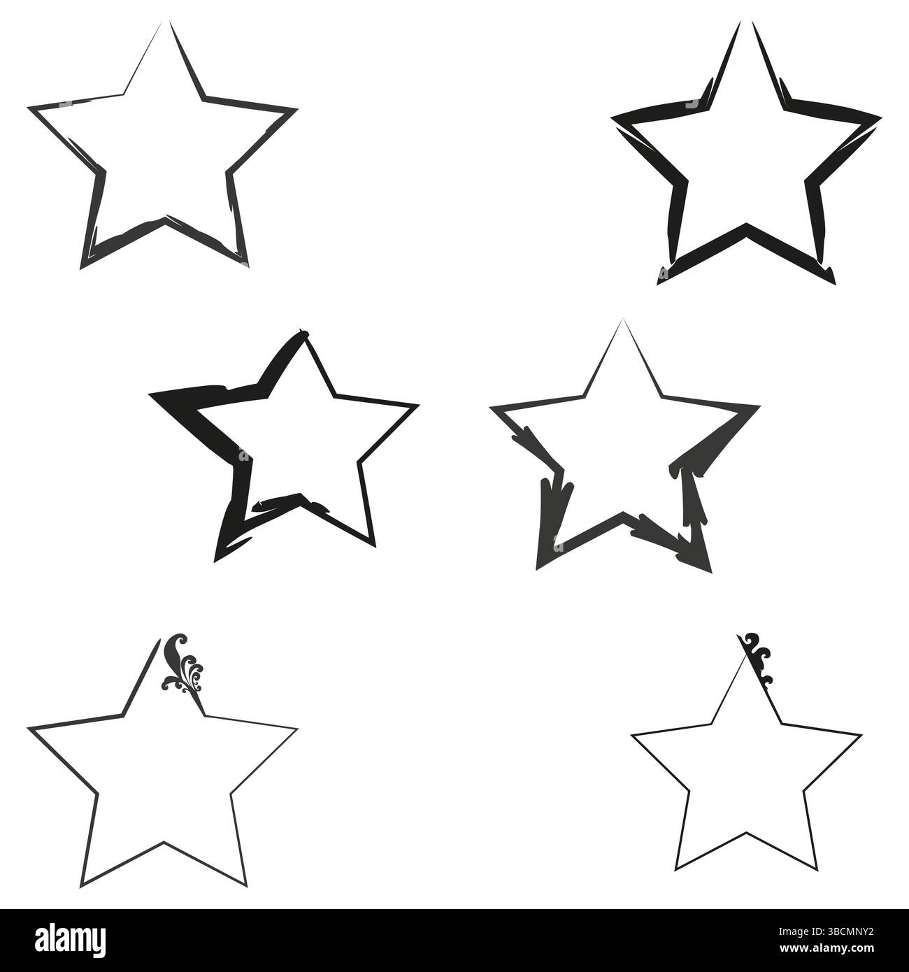 Star frame icon. Pointed border shape. Vector contour symbol. Geometric ...