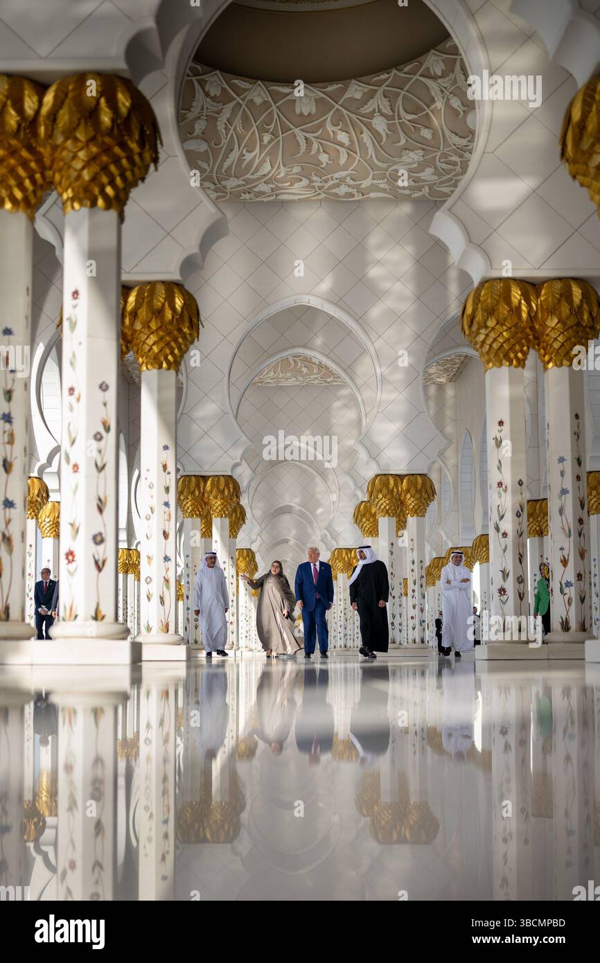 Abu Dhabi, UAE. 15th May, 2025. President Donald Trump tours Sheikh ...
