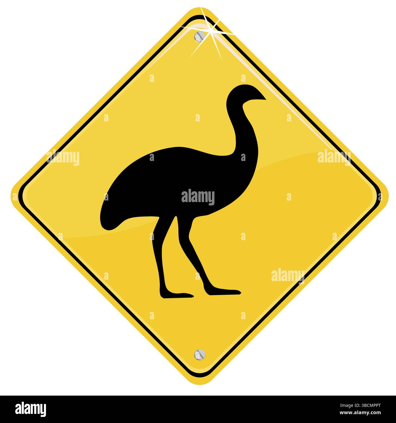 Traffic sign with an emu Stock Photo - Alamy