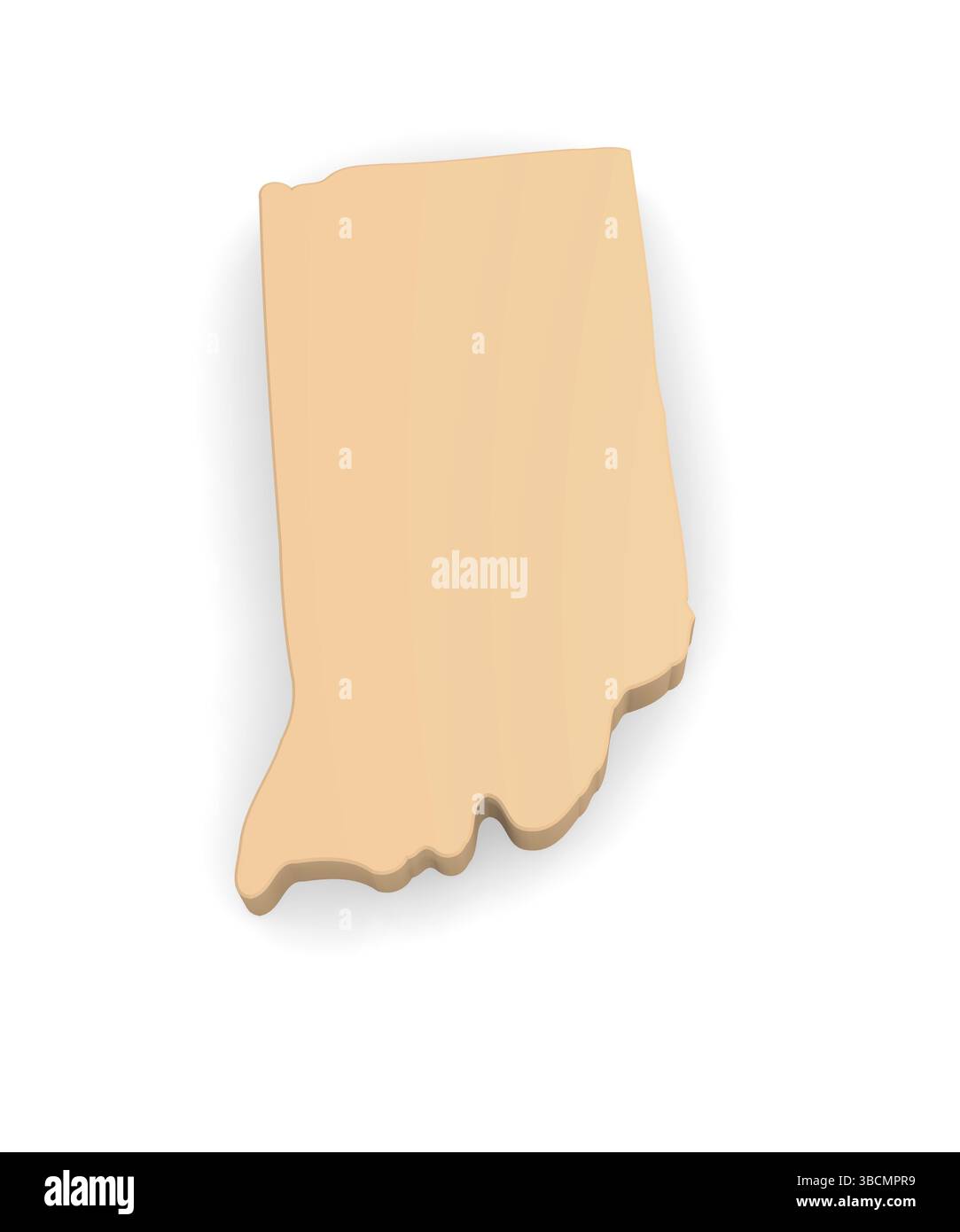 3d map indiana hi-res stock photography and images - Alamy
