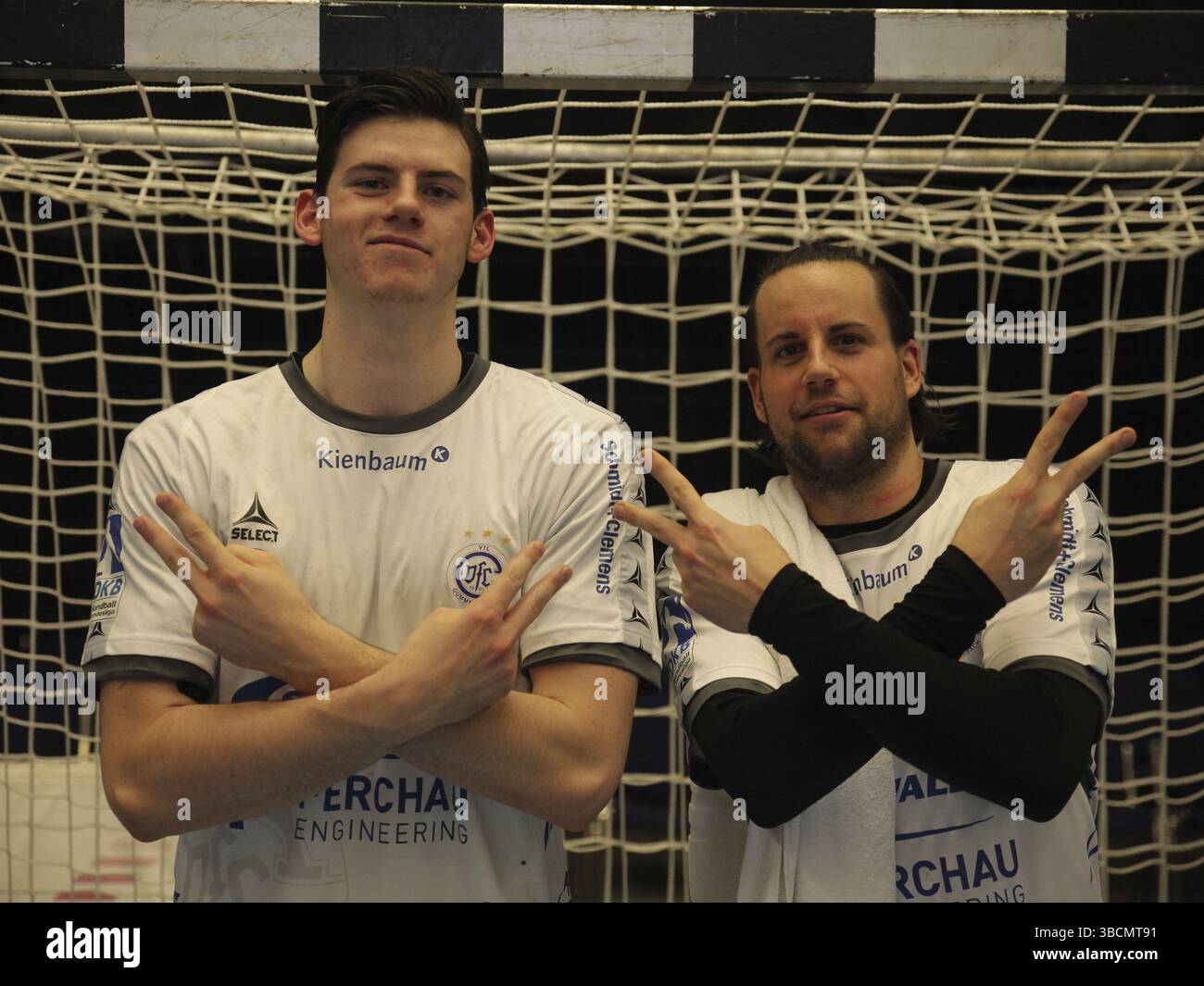 German handball players Simon Ernst and Florian von Gruchalla season ...