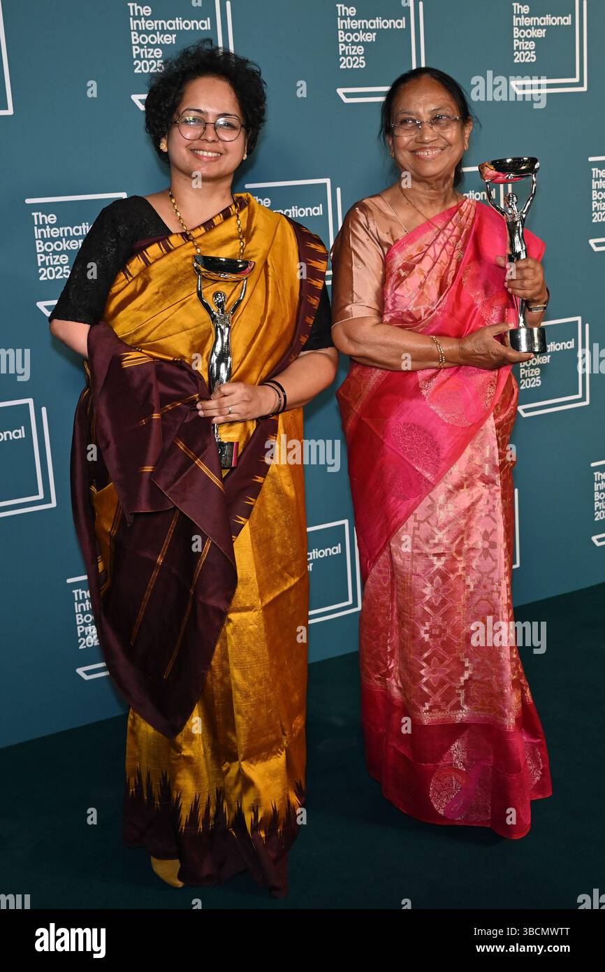 LONDON, UK. 20th May, 2025. Translator Deepa Bhasthi and Author Banu ...