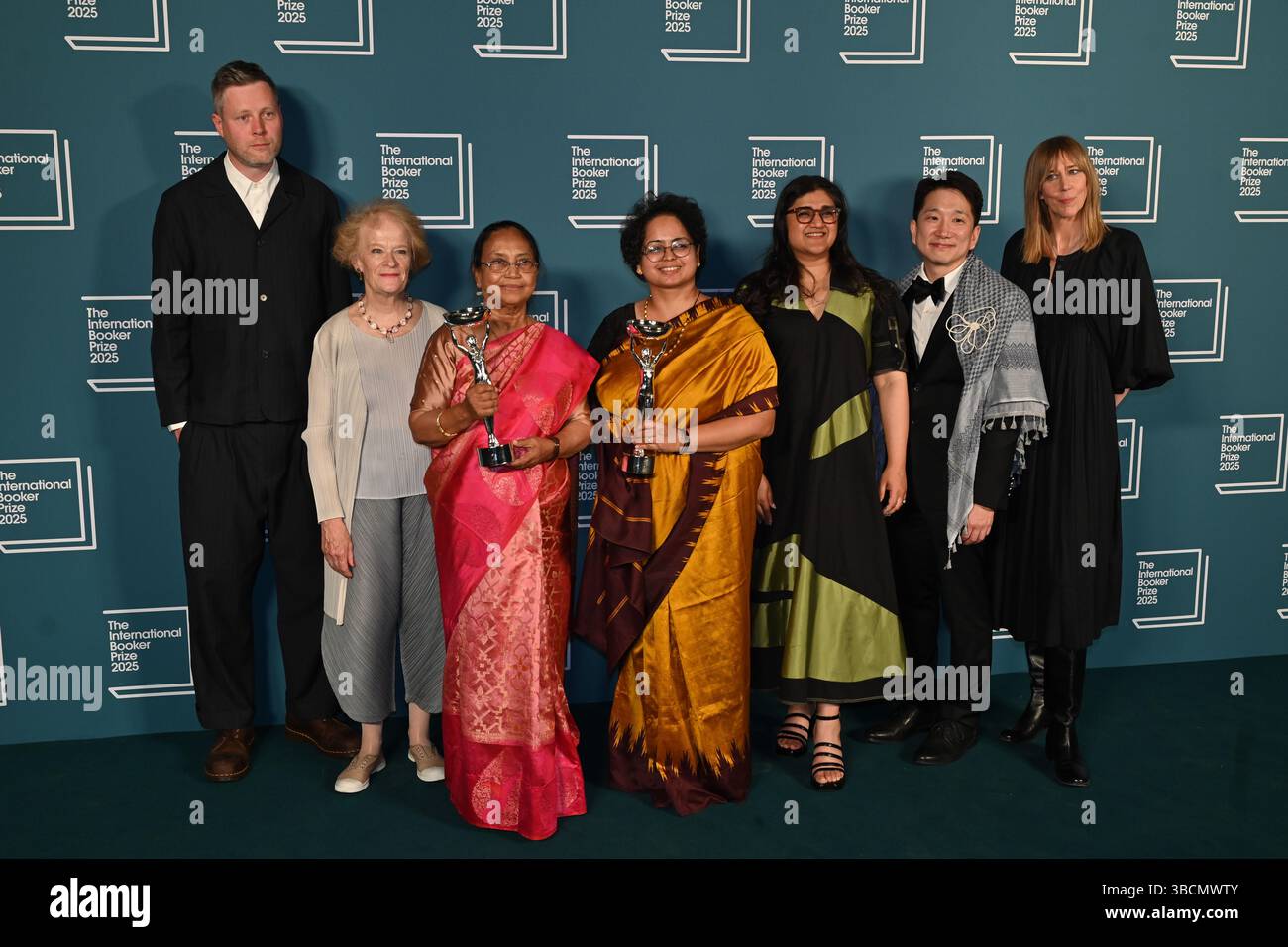 LONDON, UK. 20th May, 2025. The judgers and Translator Deepa Bhasthi ...