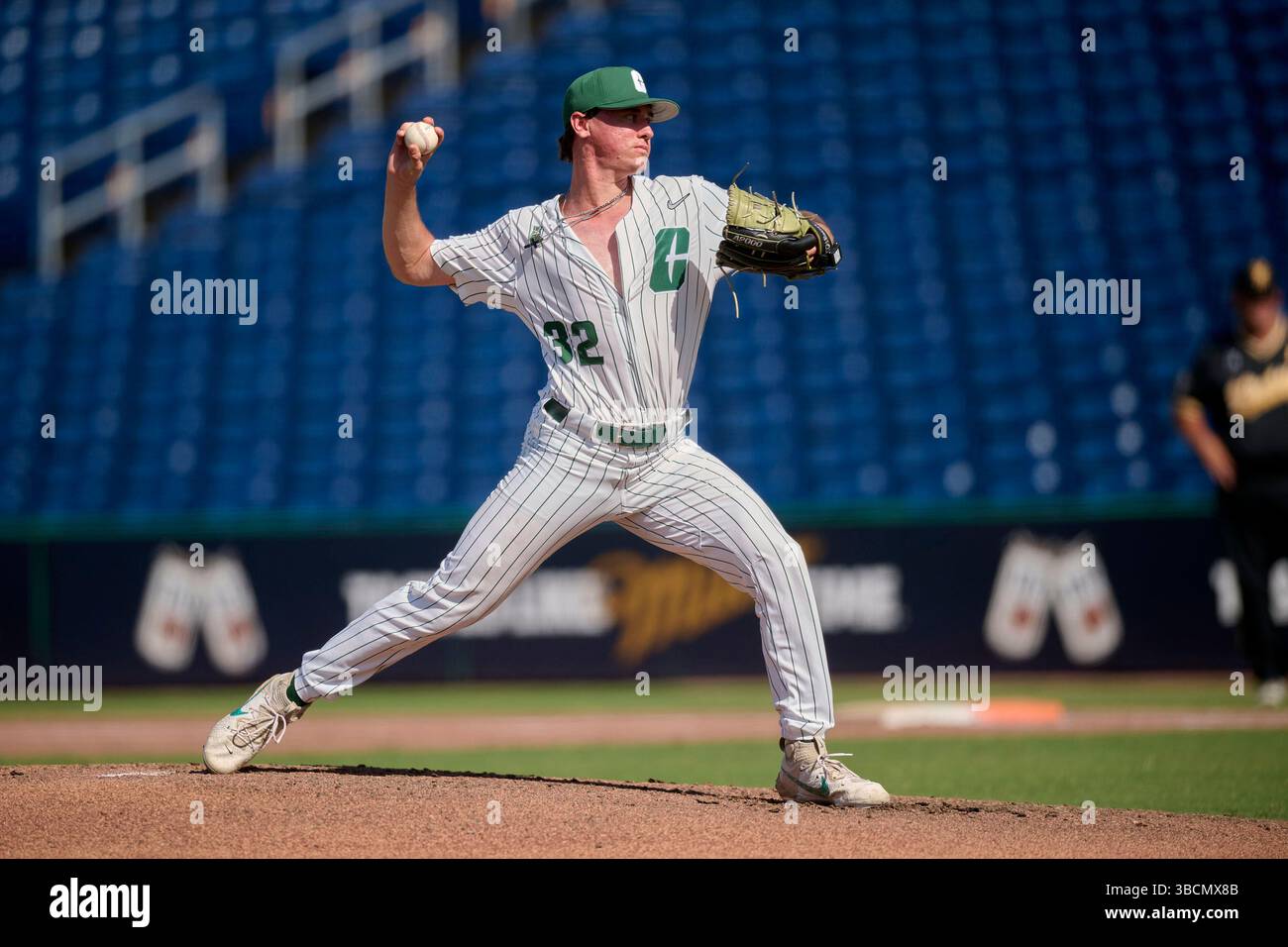 Charlotte 49ers pitcher Blake Gillespie (32) during an American ...