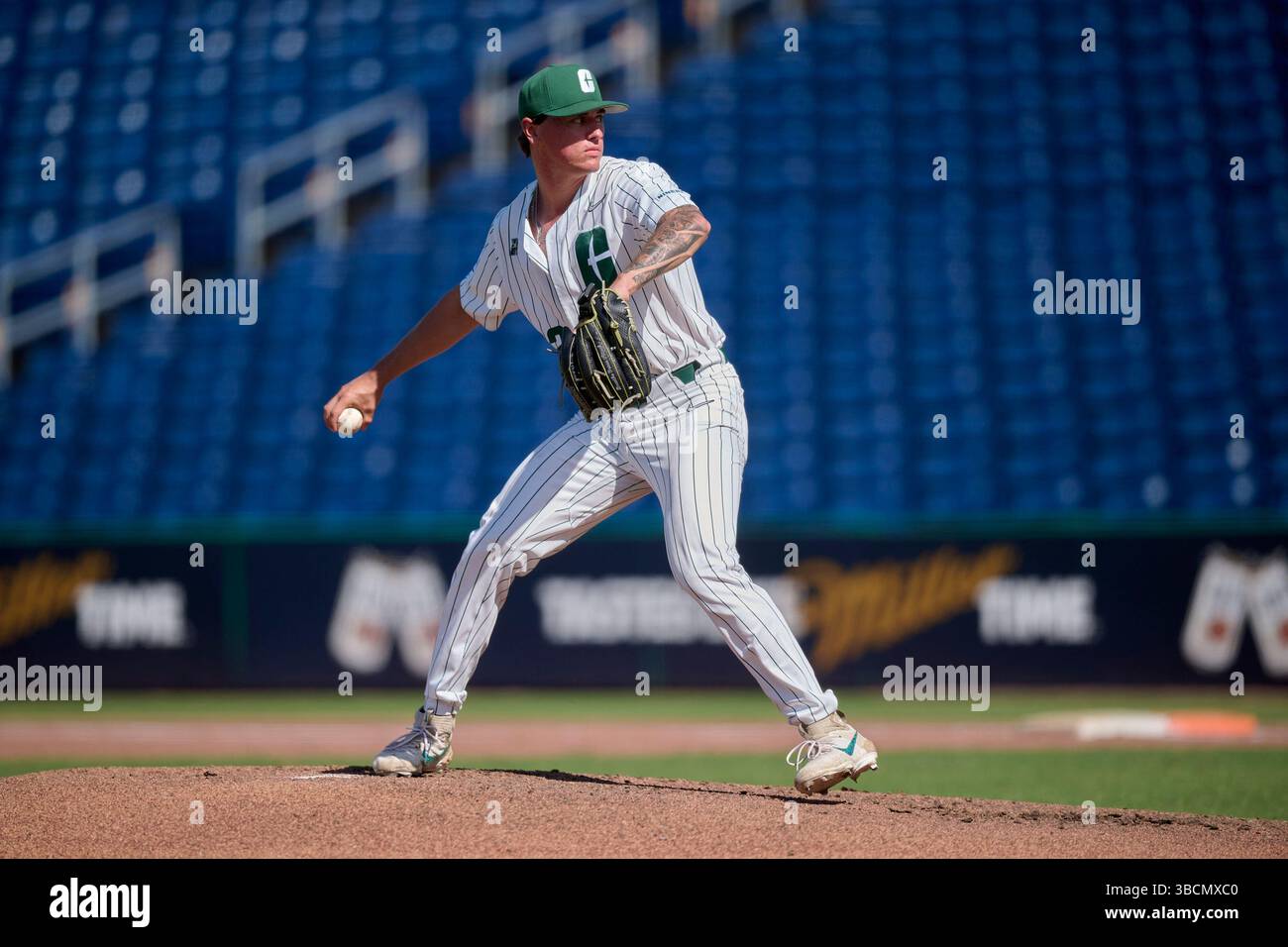 Charlotte 49ers pitcher Blake Gillespie (32) during an American ...