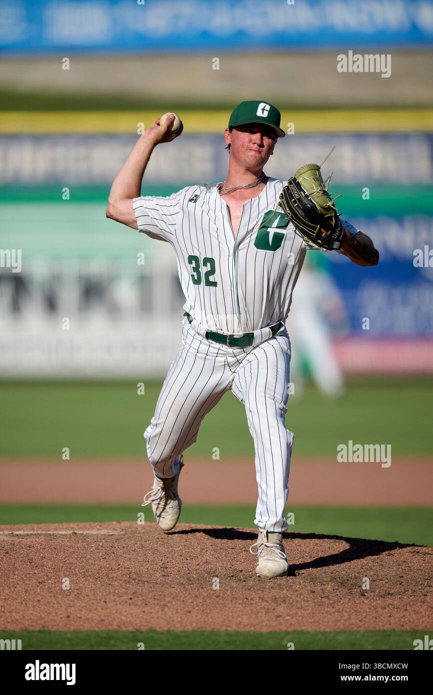 Charlotte 49ers pitcher Blake Gillespie (32) during an American ...