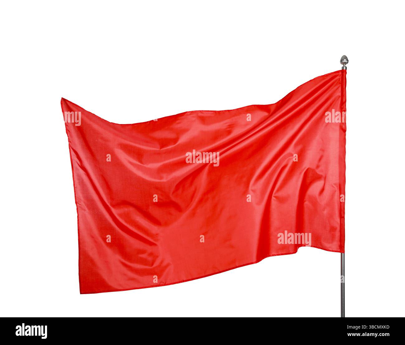One red flag on white background. Mockup for design Stock Photo - Alamy