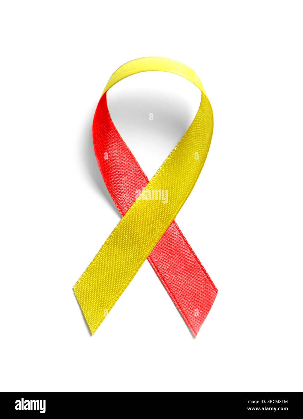 World Hepatitis Day. Yellow-red awareness ribbon on white background ...