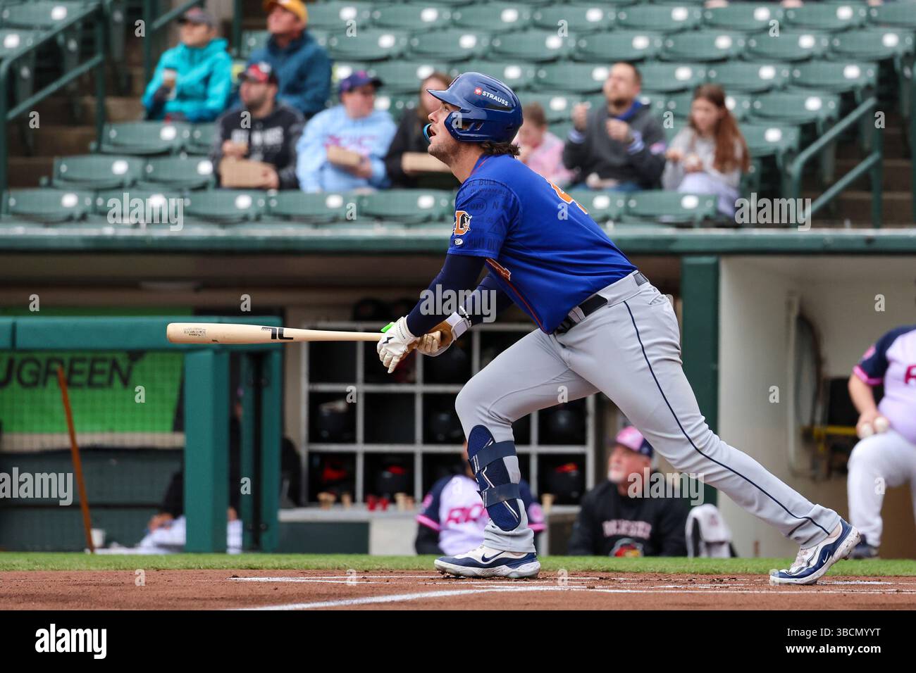 May 18th 2025: Durham Bulls infielder Bob Seymour (41) runs in a game ...