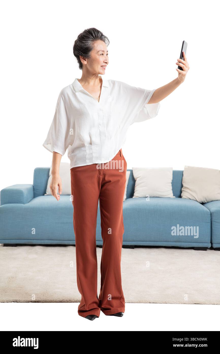 Older asian women Cut Out Stock Images & Pictures - Alamy
