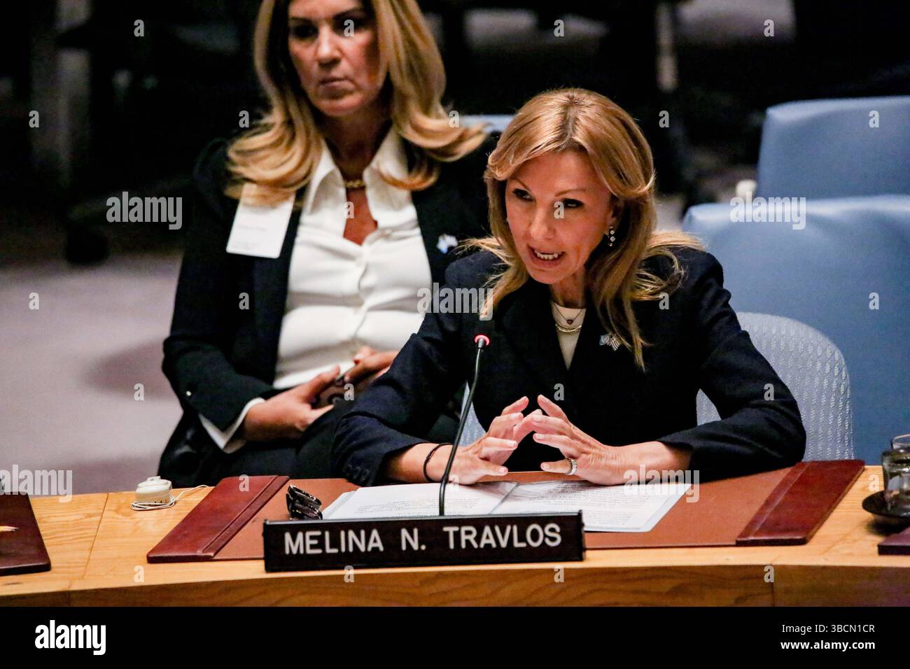 New York, New York, USA. 20th May, 2025. MELINA N. TRAVLOS, President ...