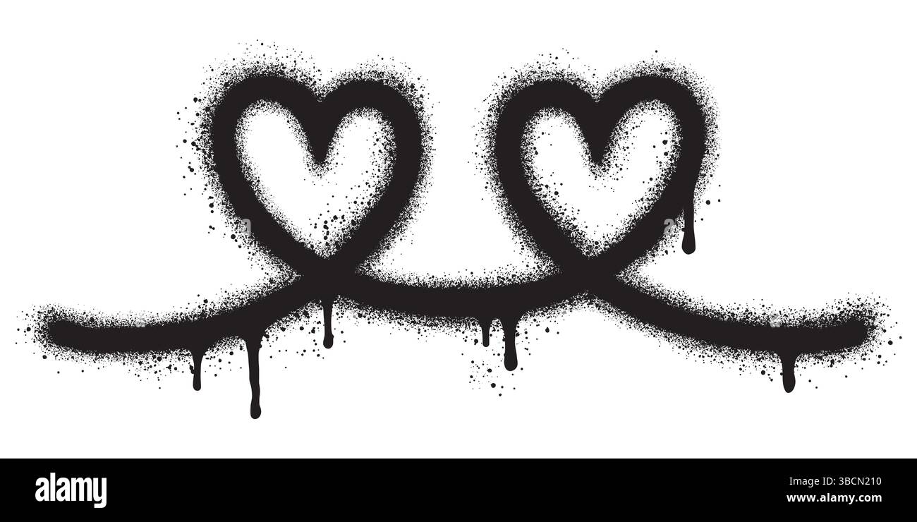 Heart graffiti on white Stock Vector Images - Alamy