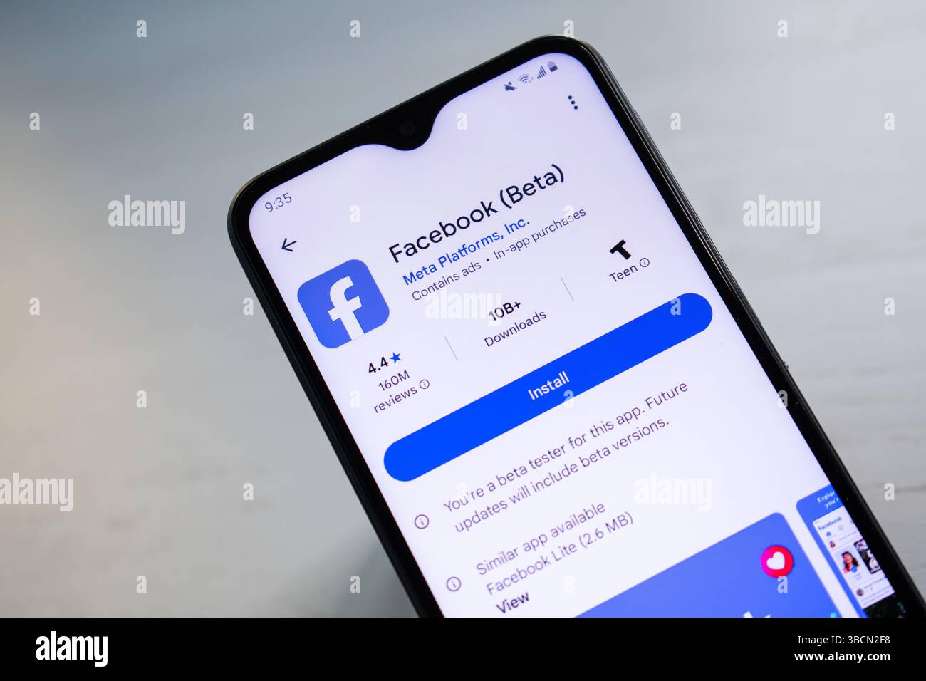 San Francisco, CA, May 20, 2025: Smartphone displays Facebook app page ...