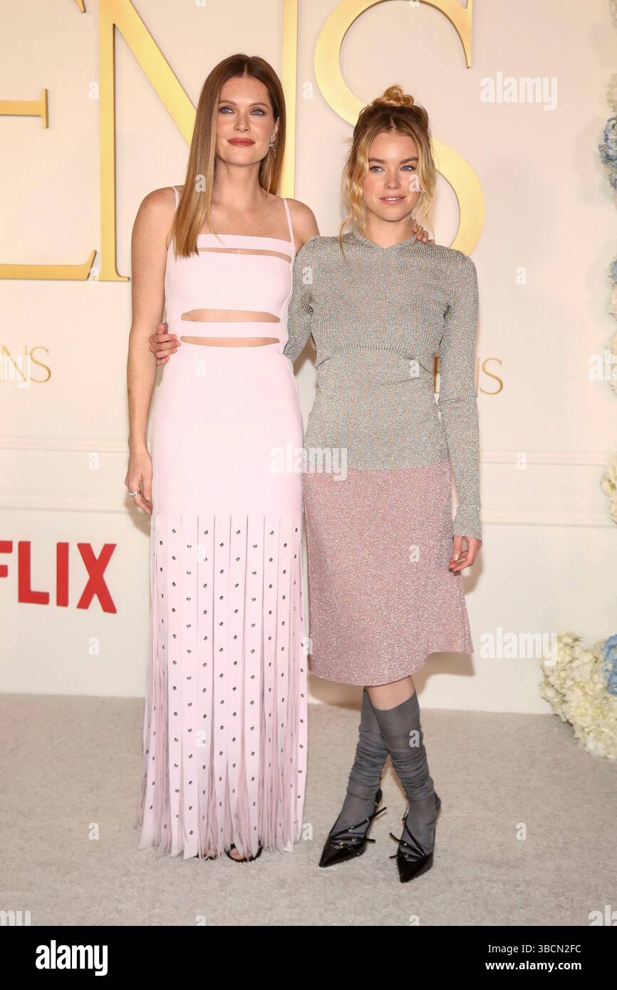 Actors Meghann Fahy, left, and Milly Alcock attend the premiere of ...